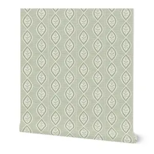 Spoonflower Wallace Stripe Quiet 100% Natural Sisal Grasscloth Wallcovering