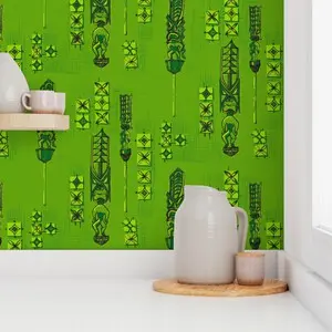Spoonflower Tiki Tapa Hawaiian Aloha Wear Modern Traditional Wallpaper