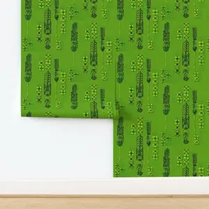Spoonflower Tiki Tapa Hawaiian Aloha Wear Modern Traditional Wallpaper