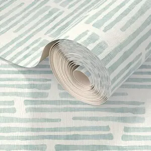 Spoonflower Watercolor Dash Sunshine Coordinate 90 C22 100% Natural Sisal Grasscloth Wallcovering - Blue