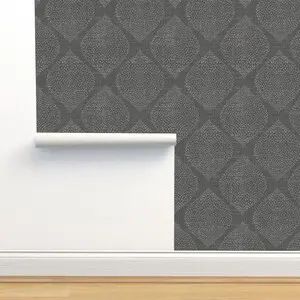 Spoonflower Minimalist Ogee 100% Natural Sisal Grasscloth Wallcovering