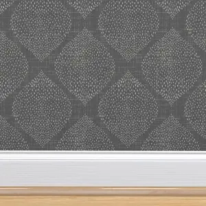 Spoonflower Minimalist Ogee 100% Natural Sisal Grasscloth Wallcovering