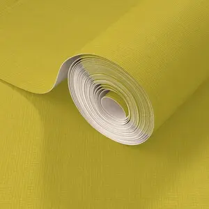 Spoonflower Mid Mod Chartreuse Solid 100% Natural Sisal Grasscloth Wallcovering - Green