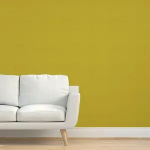 Spoonflower Mid Mod Chartreuse Solid 100% Natural Sisal Grasscloth Wallcovering