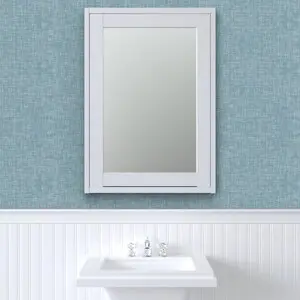 Spoonflower Texture Look Custom Pre-pasted Wallpaper - Blue