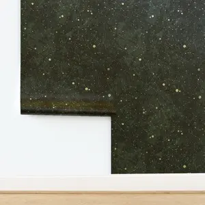 Spoonflower Star Stars Night Sky Watercolor Starry Galaxy Custom Pre-pasted Wallpaper - Blue