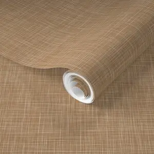 Spoonflower Brown Tan Sienna Solid Custom Pre-pasted Wallpaper - Brown,tan