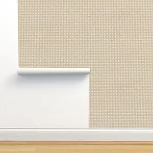 Spoonflower Natural Cannage 100% Natural Sisal Grasscloth Wallcovering