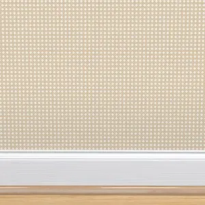 Spoonflower Natural Cannage 100% Natural Sisal Grasscloth Wallcovering