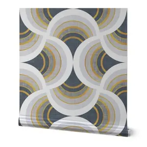 Spoonflower Vintage Retro Geometric Abstract Wallpaper Art Wallpaper