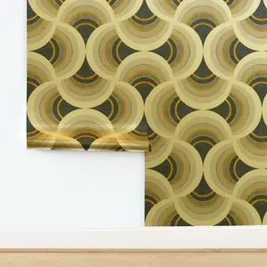 Spoonflower Vintage Retro Geometric Abstract Wallpaper Art Wallpaper