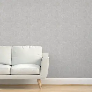 Spoonflower Texture Look Cool Grey Ash Custom Pre-pasted Wallpaper - Gray