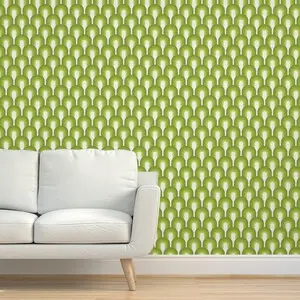 Spoonflower Mod Rainbow 100% Natural Sisal Grasscloth Wallcovering