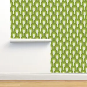 Spoonflower Mod Rainbow 100% Natural Sisal Grasscloth Wallcovering