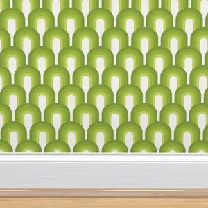 Spoonflower Mod Rainbow 100% Natural Sisal Grasscloth Wallcovering