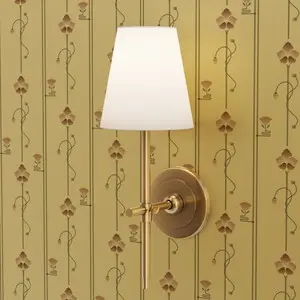 Spoonflower Flower Stripes Deco Soft Muted Craftsman Arts And Custom Pre-pasted Wallpaper