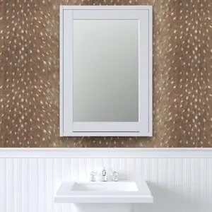 Spoonflower Soft Deer Hide Taupe Skin Woodland Traditional Wallpaper