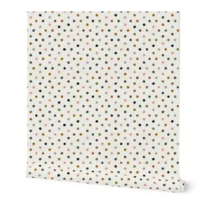 Spoonflower Brighton Polka Dot 100% Natural Sisal Grasscloth Wallcovering