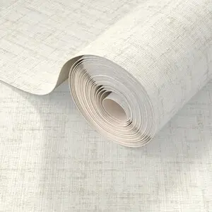 Spoonflower 100% Natural Sisal Grasscloth Wallcovering - White