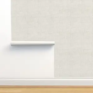 Spoonflower 100% Natural Sisal Grasscloth Wallcovering - White