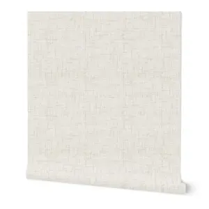 Spoonflower 100% Natural Sisal Grasscloth Wallcovering - White