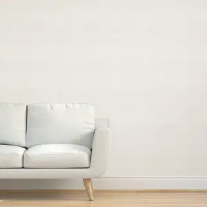 Spoonflower Solid 100% Natural Sisal Grasscloth Wallcovering - White