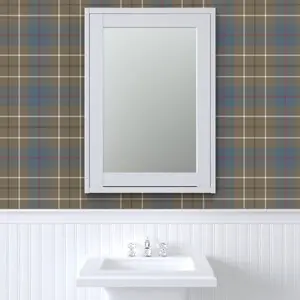 Spoonflower Tartan Scottish Muted Faded Ancient Weathered Traditional Wallpaper