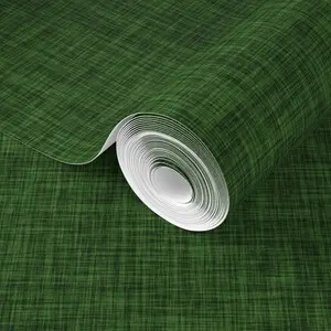 Spoonflower Linen Custom Pre-pasted Wallpaper - Green