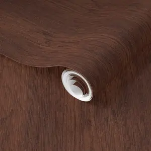 Spoonflower Woodgrain Wood Removable Look Erin Kendal Timber Custom Pre-pasted Wallpaper - Brown