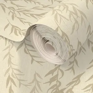 Spoonflower Willow ~ Neutral Medium 100% Natural Sisal Grasscloth Wallcovering - Tan,beige