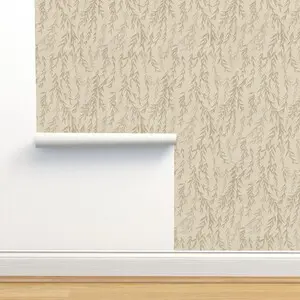 Spoonflower Willow ~ Neutral Medium 100% Natural Sisal Grasscloth Wallcovering