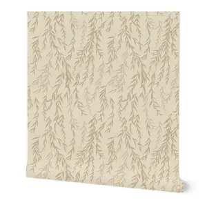 Spoonflower Willow ~ Neutral Medium 100% Natural Sisal Grasscloth Wallcovering