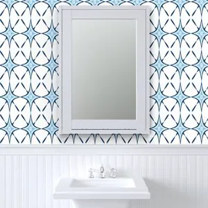 Spoonflower Modern Diamond Bold Mudroom Lattice Trellis Custom Removable Wallpaper