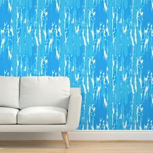 Spoonflower Modern Abstract Paint Bold Custom Pre-pasted Wallpaper