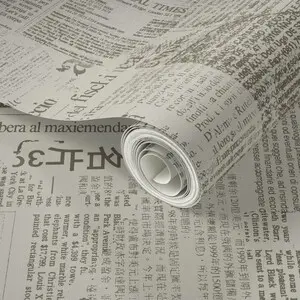 Spoonflower Grunge Newspaper Custom Removable Wallpaper