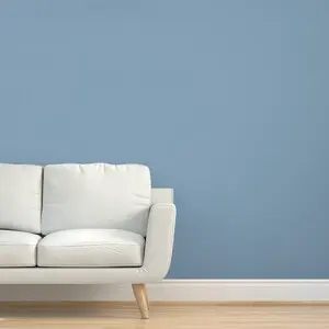 Spoonflower French Dusty Solid Plain Traditional Wallpaper - Blue
