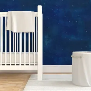 Spoonflower Watercolor Space Sky Stars Custom Removable Wallpaper