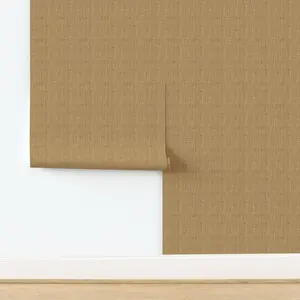 Spoonflower Woven Texture Endless Custom Removable Wallpaper - Brown