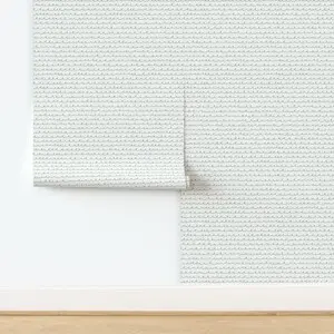 Spoonflower Grey Loops Waves Scribbles Off Custom Pre-pasted Wallpaper