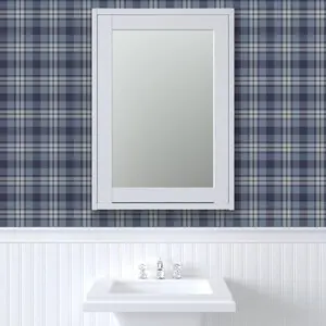 Spoonflower Autumn Plaid Tartan Home Traditional Wallpaper