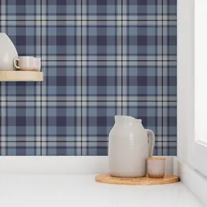 Spoonflower Autumn Plaid Tartan Home Traditional Wallpaper