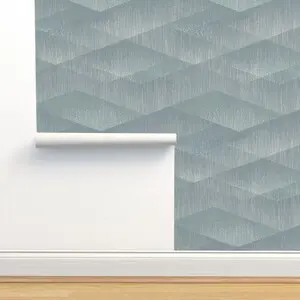 Spoonflower Mountainridge Mmslate 100% Natural Sisal Grasscloth Wallcovering