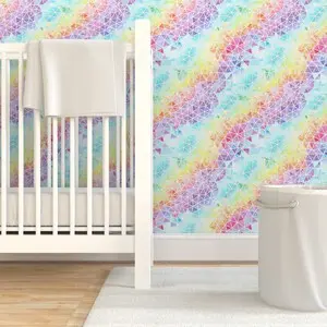 Spoonflower Mosaic Custom Pre-pasted Wallpaper