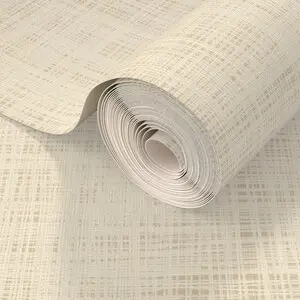 Spoonflower Woven Texture In Cream 100% Natural Sisal Grasscloth Wallcovering - Beige