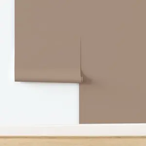 Spoonflower Taupe Fawn Warm Custom Pre-pasted Wallpaper