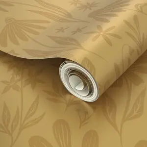 Spoonflower Medium Scale Custom Removable Wallpaper - Beige,gray