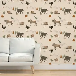 Spoonflower Canadian Nature 100% Natural Sisal Grasscloth Wallcovering