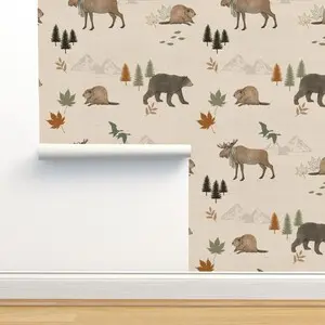 Spoonflower Canadian Nature 100% Natural Sisal Grasscloth Wallcovering