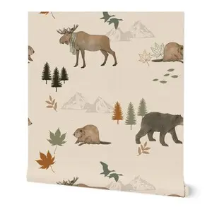 Spoonflower Canadian Nature 100% Natural Sisal Grasscloth Wallcovering