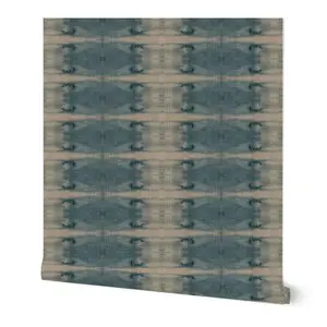 Spoonflower Muted Shibori 100% Natural Sisal Grasscloth Wallcovering